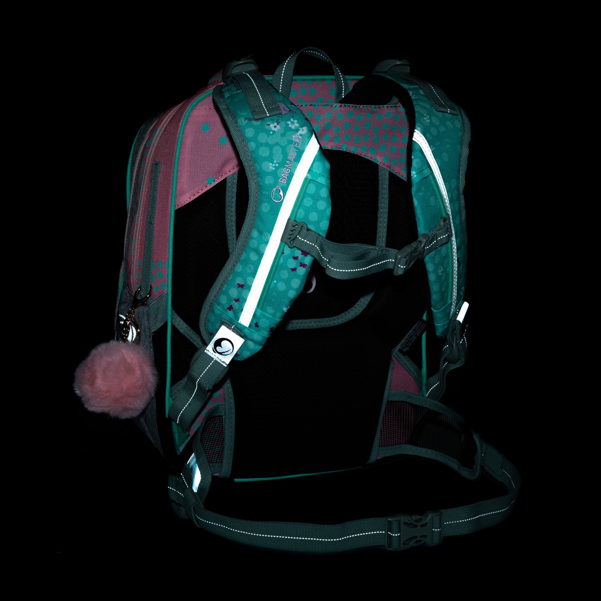 Dwukomorowy plecak szkolny z odpinanym pasem biodrowym - Lalka i ...